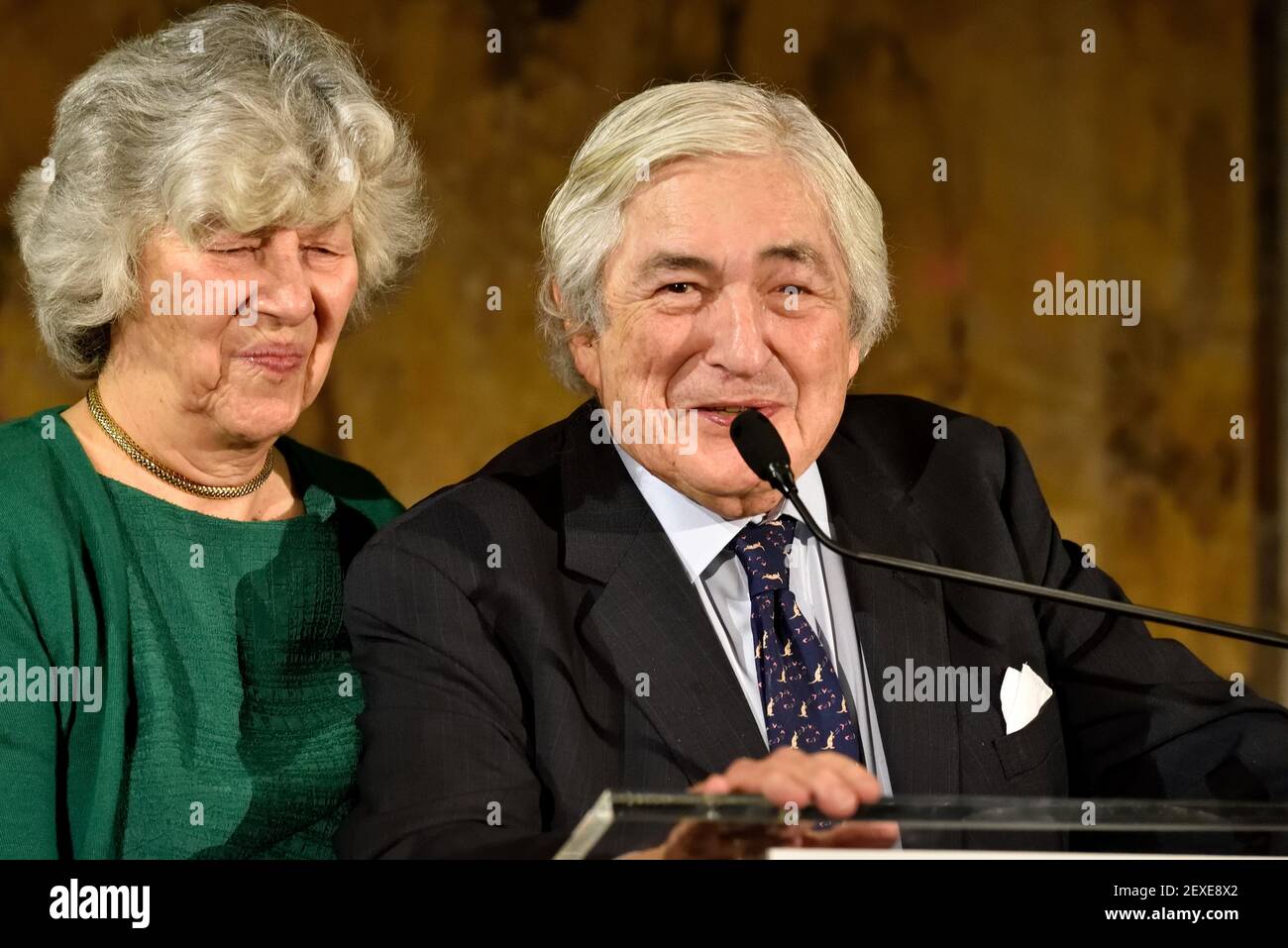 Former World Bank President James Wolfensohn and wife Elaine speak at ...