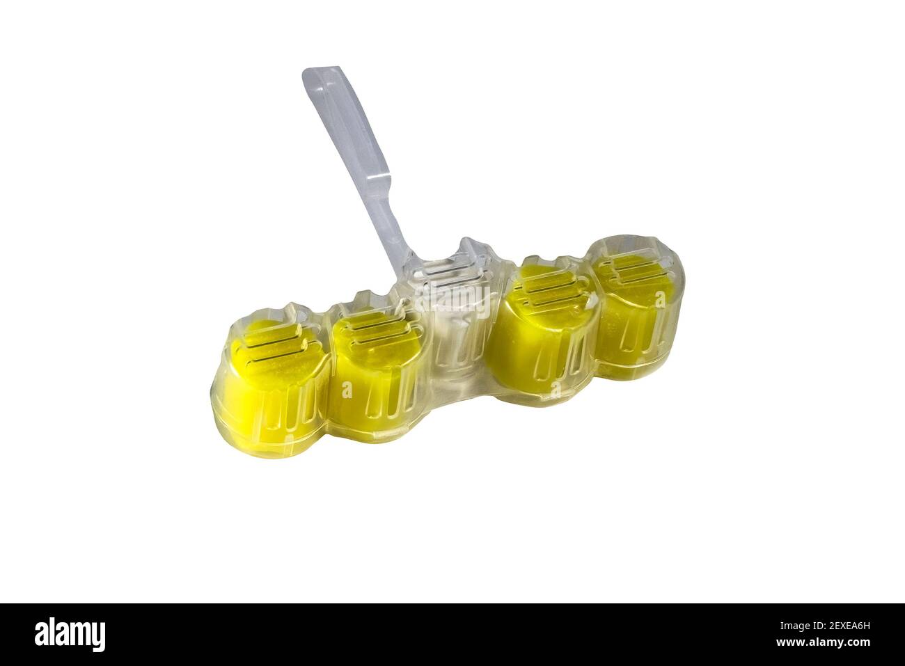 Plastic toilet rim block. Toilet rim block isolated on white Stock ...