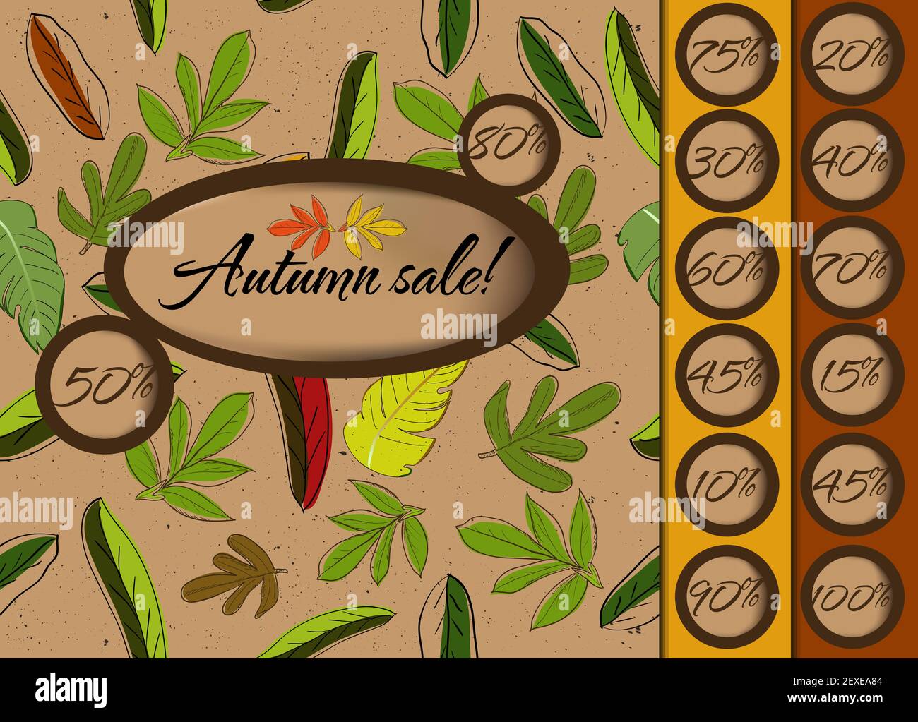 Autumn discount offer poster hi-res stock photography and images - Alamy