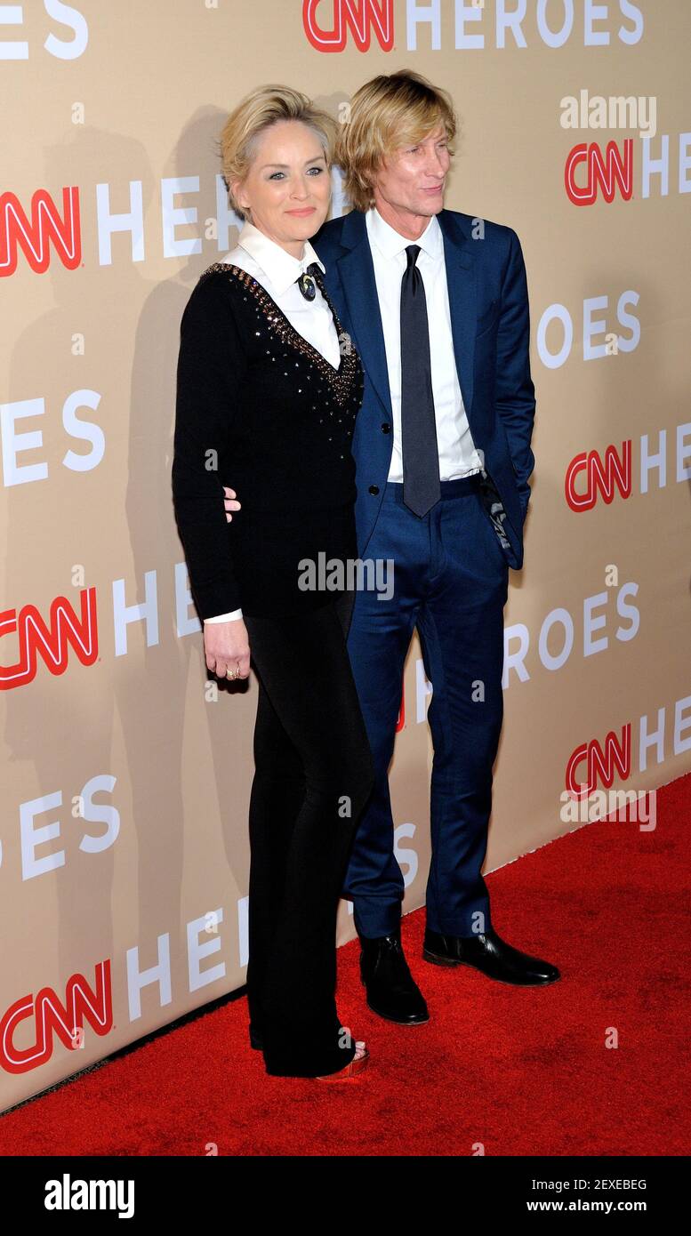 Actress Sharon Stone and Scott Woodward attend the CNN Heroes: An All ...