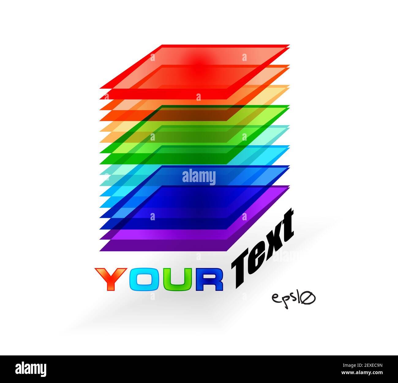 Multicolor abstract logo Stock Photo - Alamy