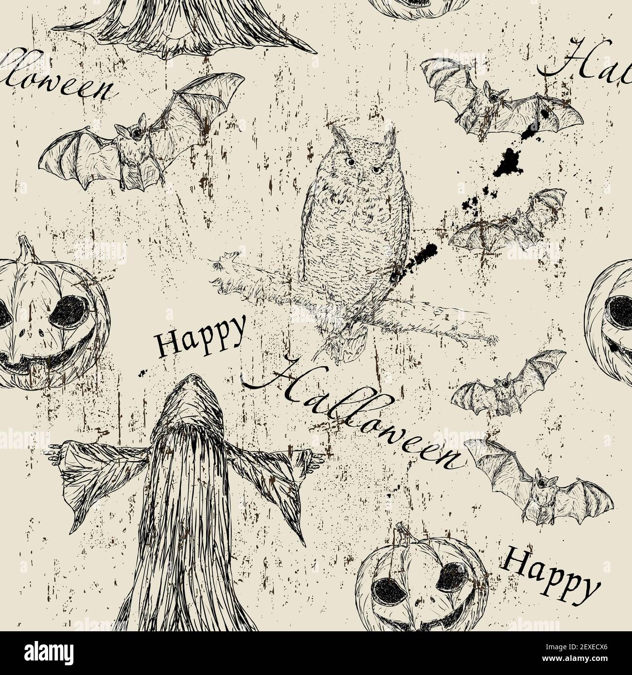 Halloween seamless texture Stock Photo - Alamy