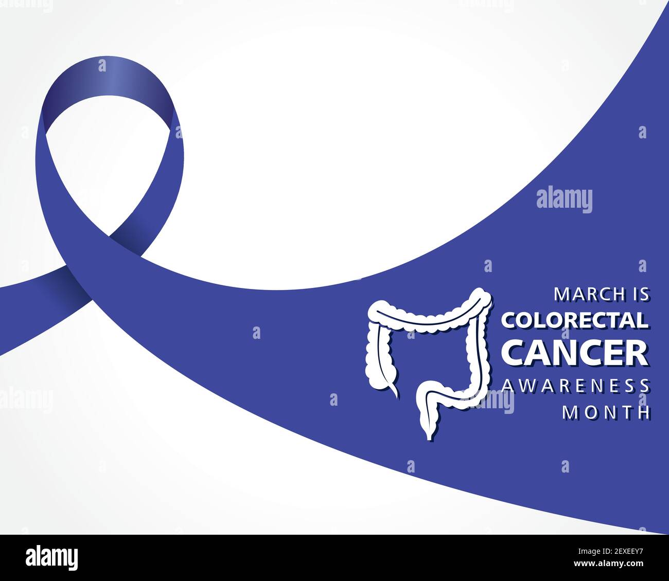 Vector illustration of Colorectal Cancer Awareness Month observed in ...