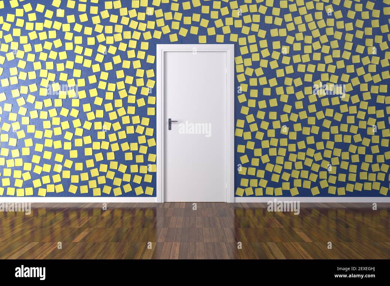 Background Wall with Post it Stock Photo - Alamy