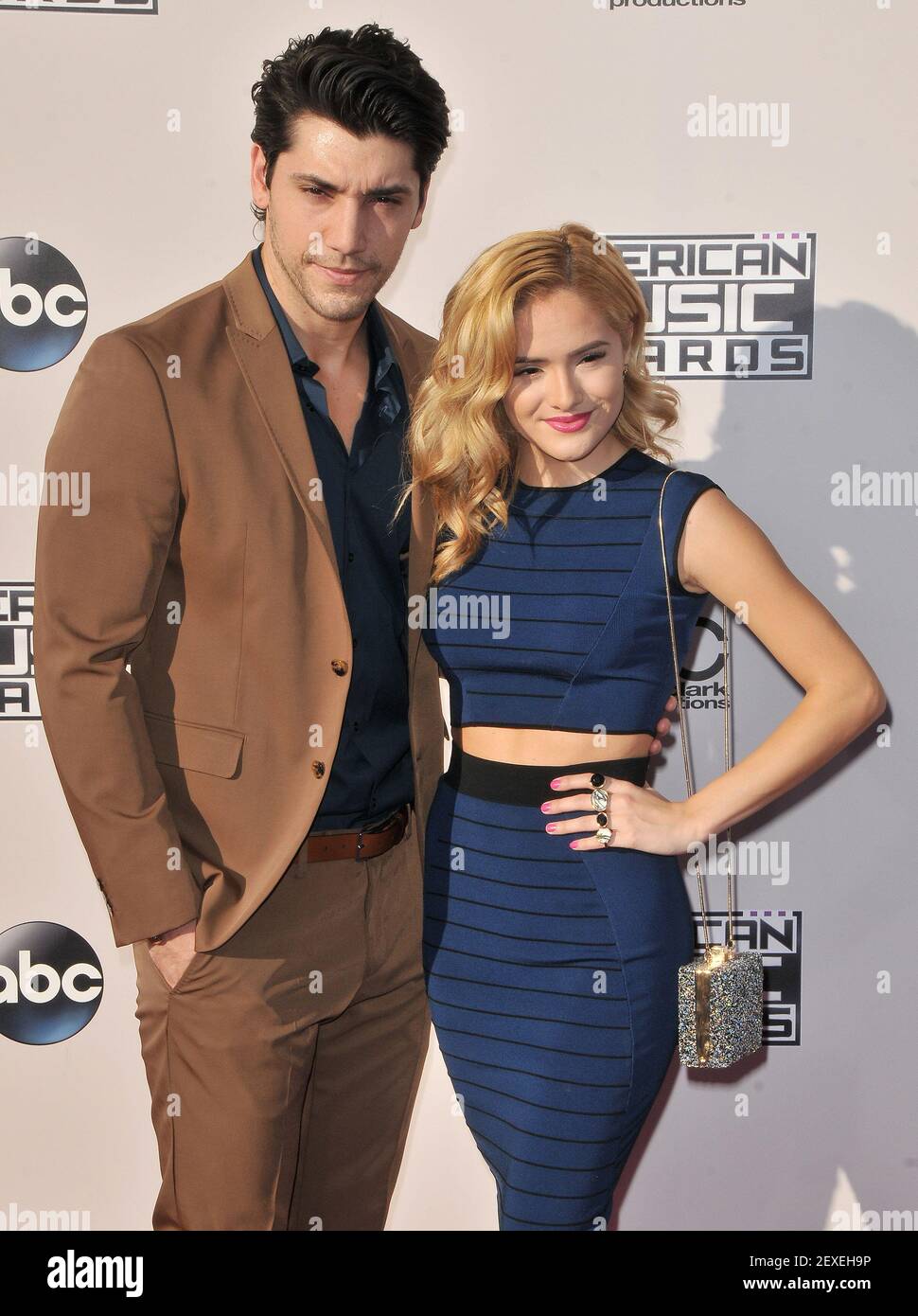 (L-R) Josh Leyva and Chachi Gonzales arrives at the 2015 American Music ...