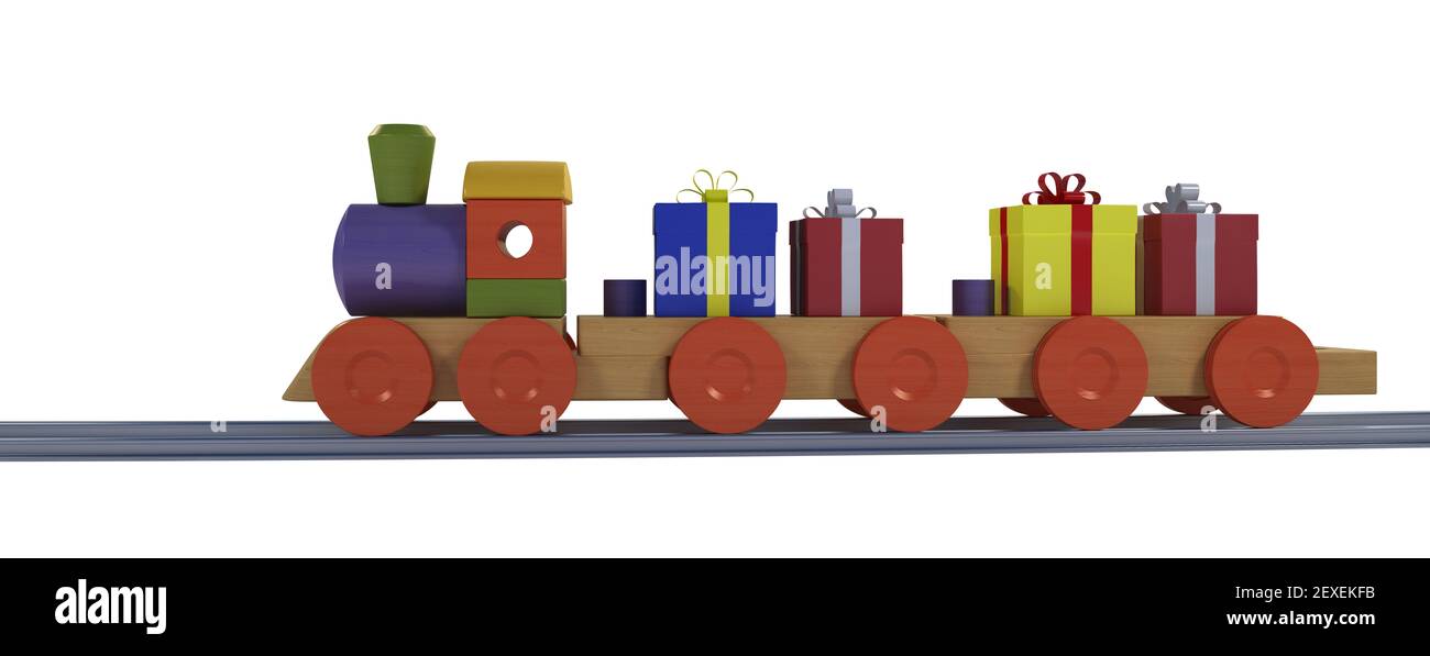 Orange toy train hi-res stock photography and images - Alamy