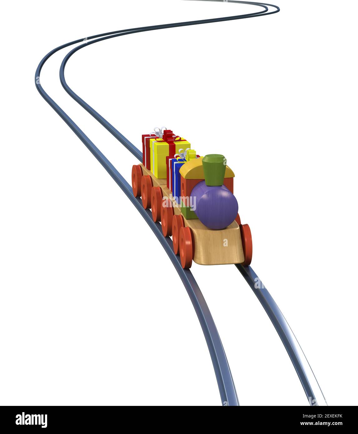 Orange toy train hi-res stock photography and images - Alamy