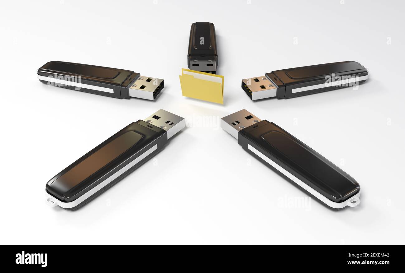 Pen Driver vs Folder Stock Photo - Alamy