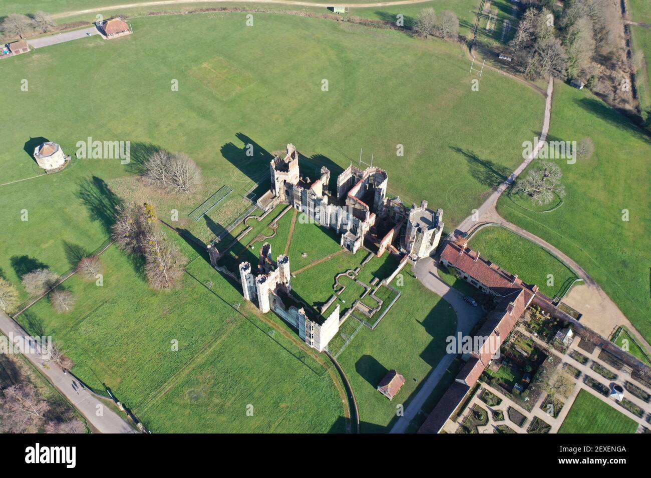 Aerial view of cowdray ruins hi-res stock photography and images - Alamy