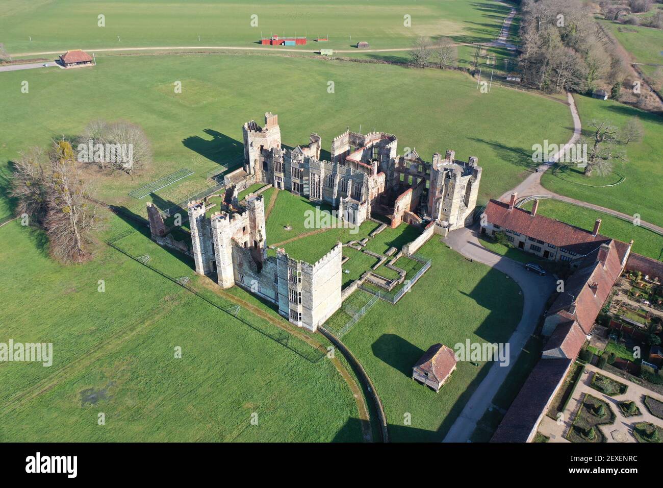 Aerial view of cowdray ruins hi-res stock photography and images - Alamy
