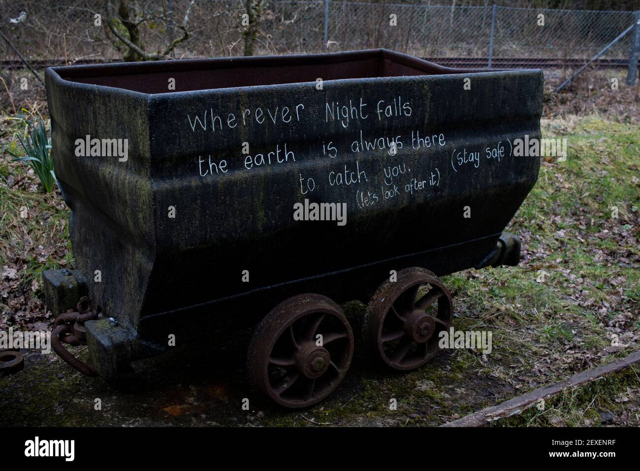 A Coal Wagon at Cefn Junction Signal Box, Bridgend on the 4th March ...