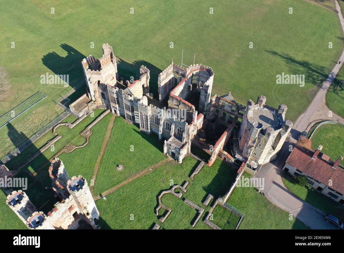 Aerial view of cowdray ruins hi-res stock photography and images - Alamy