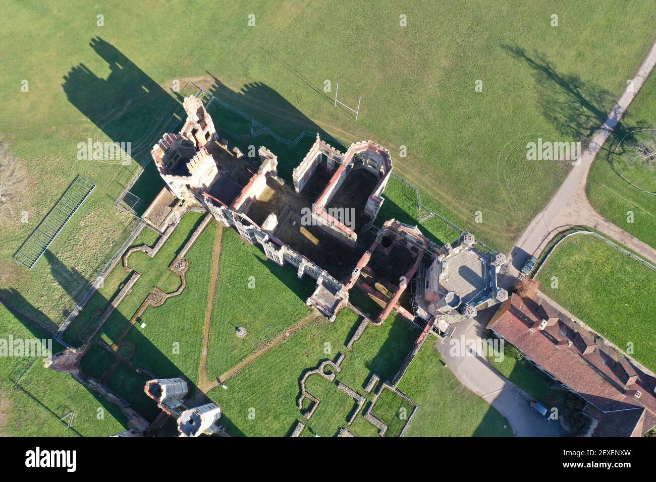 Aerial view of cowdray ruins hi-res stock photography and images - Alamy