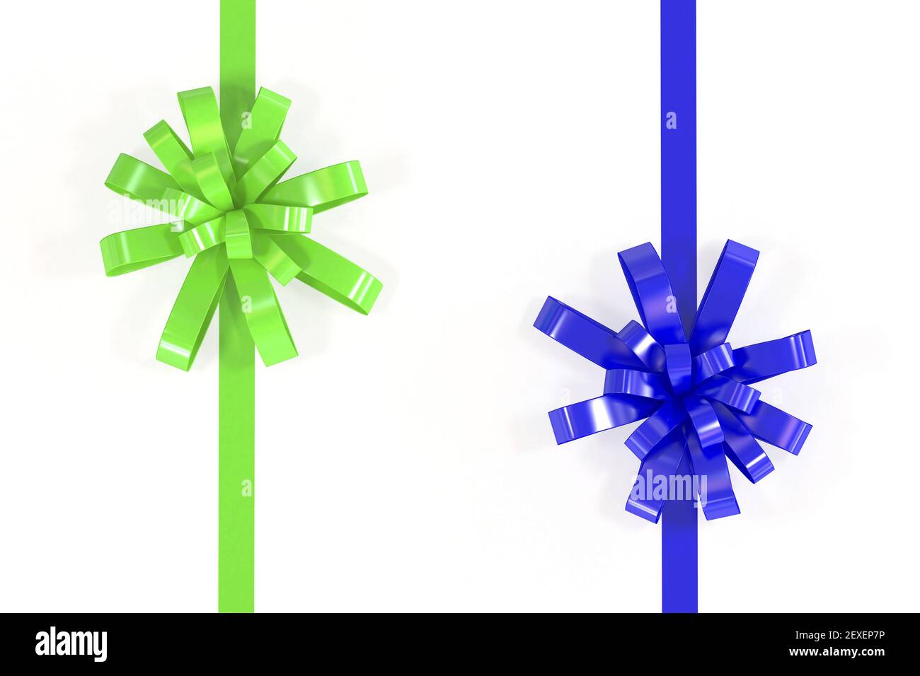 Isolated green and blue ribbon Stock Photo - Alamy