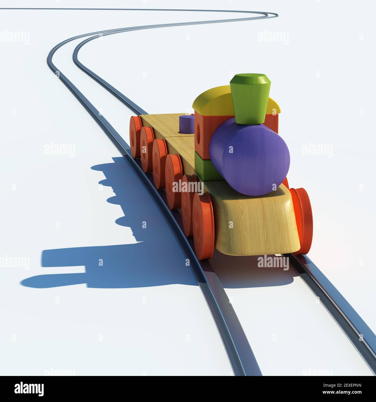 Orange toy train hi-res stock photography and images - Alamy