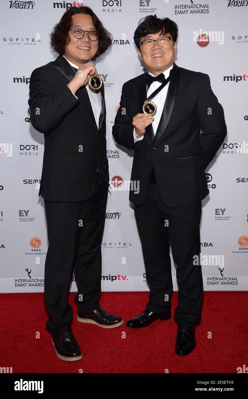 (L-R) Sang-koo Shim and Director Nam-joo Meng attend the 43rd ...