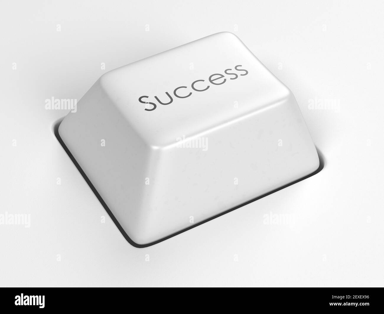 Success Button on White Surface Stock Photo - Alamy