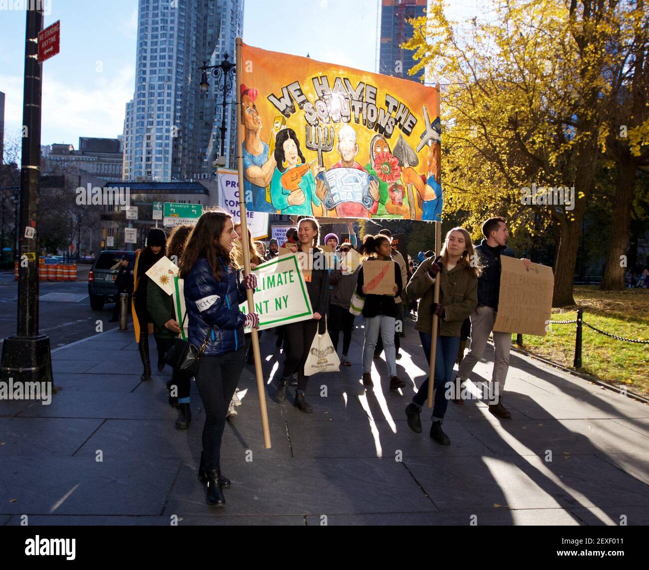 People participate in the Global Climate march in New York City on ...