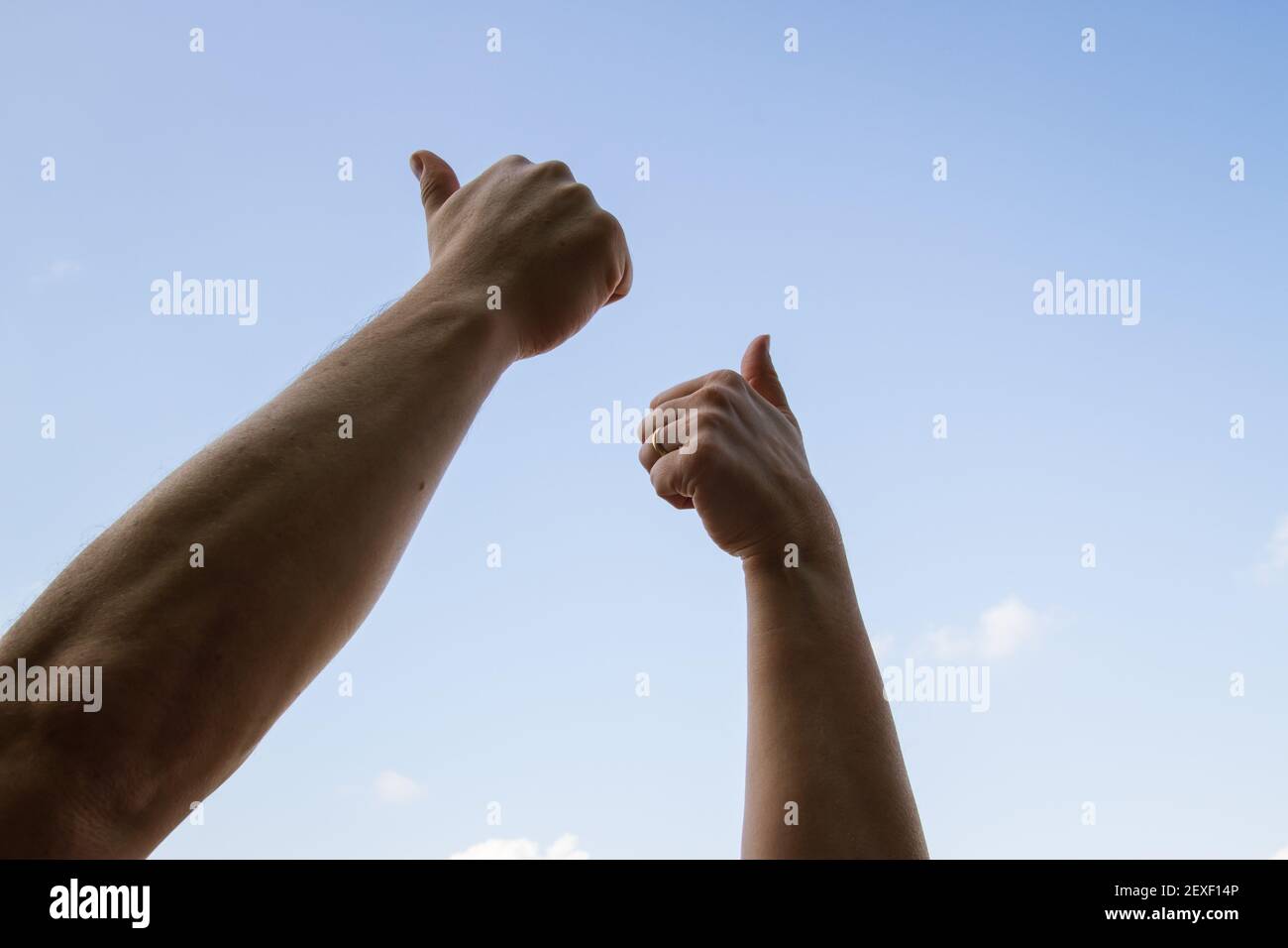All thumbs up Stock Photo - Alamy