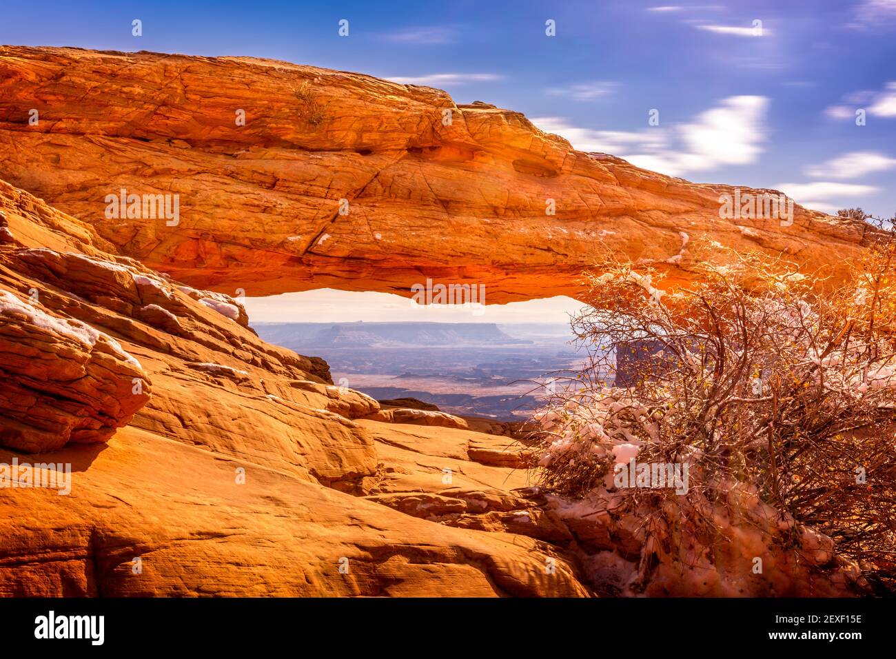 The famous Mesa Arch in the Arches National Park, Utah Stock Photo - Alamy