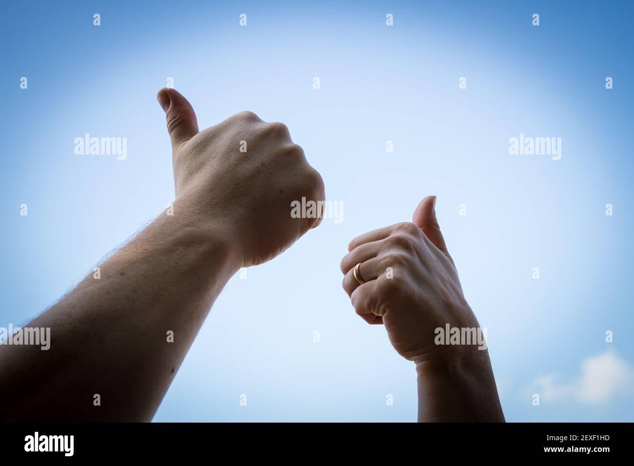 All thumbs up Stock Photo - Alamy