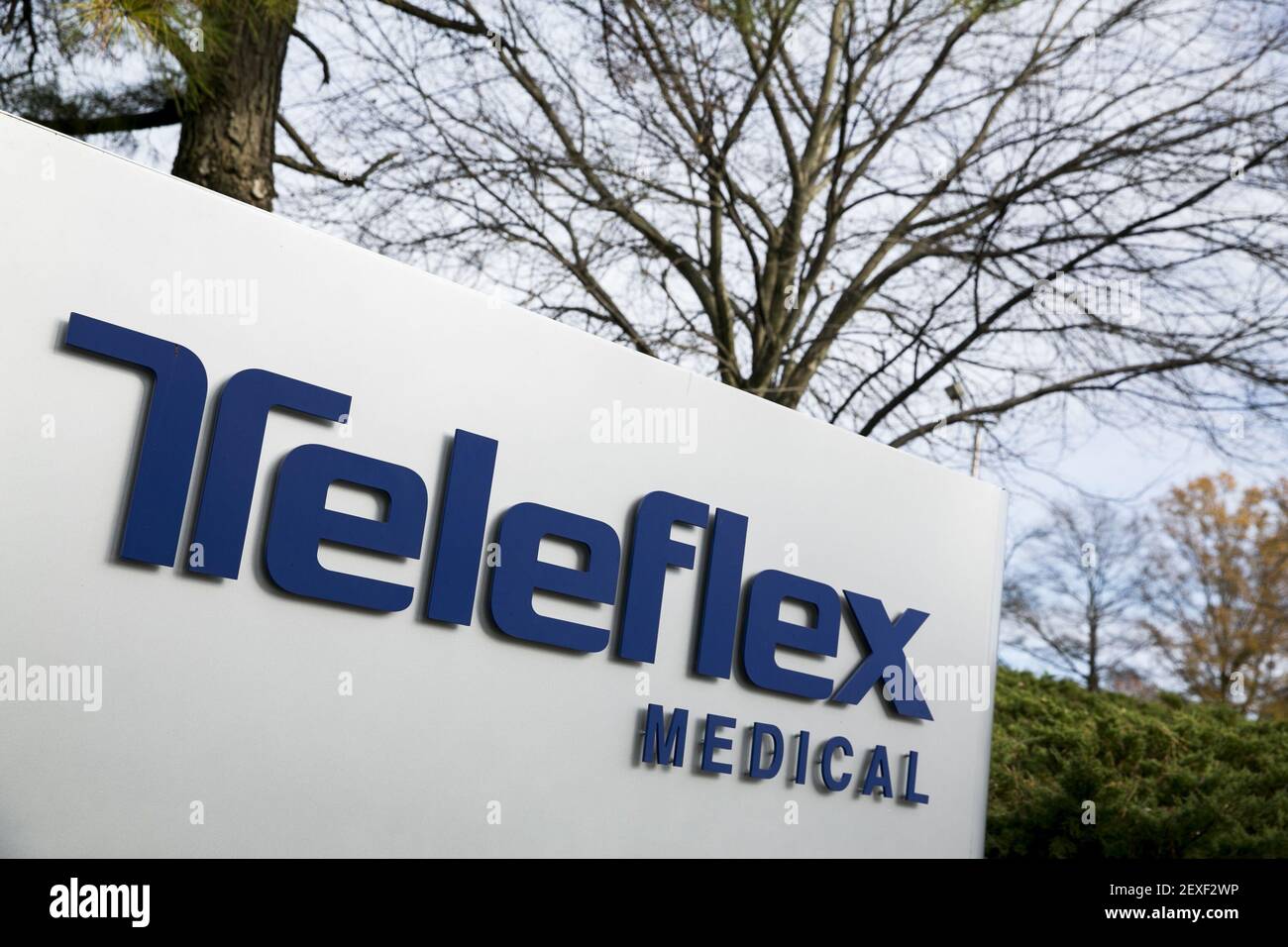 A logo sign outside of a facility occupied by Teleflex Medical in ...
