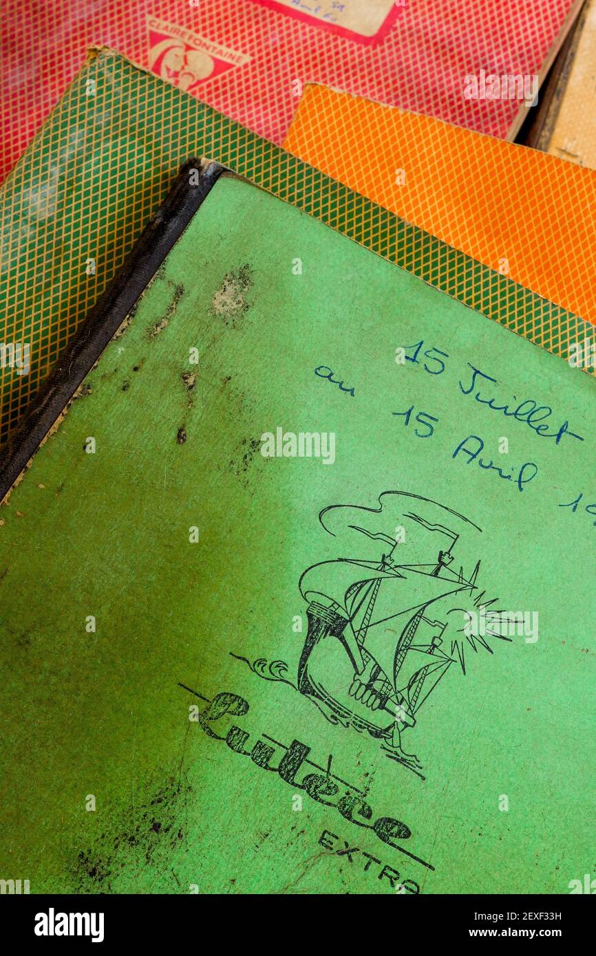 Vintage workbooks hi-res stock photography and images - Alamy