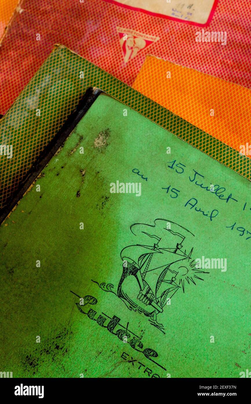 Vintage workbooks hi-res stock photography and images - Alamy