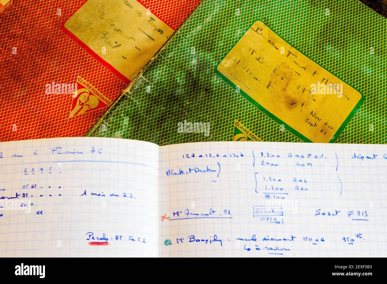 Vintage workbooks hi-res stock photography and images - Alamy