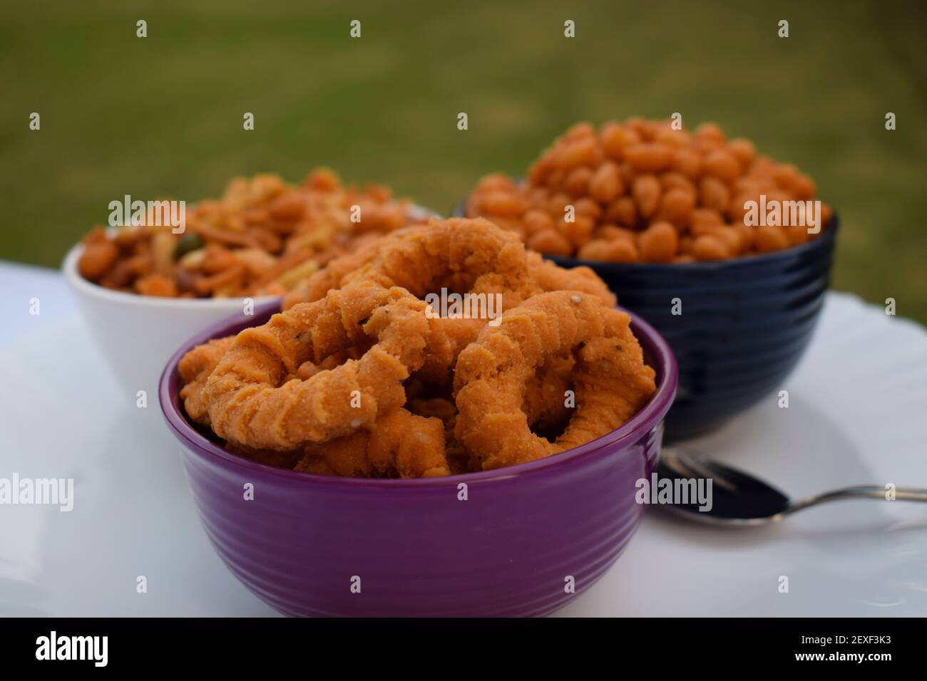 Indian and Pakistani evening tea time snack items. Namkeen nimko ...