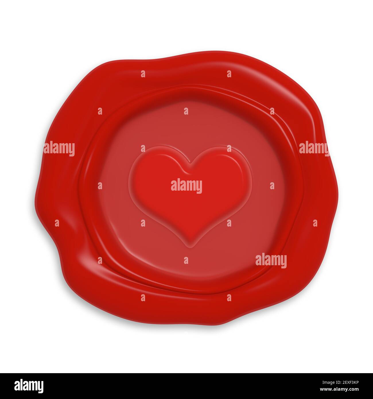 Heart shape postage stamp Cut Out Stock Images & Pictures - Alamy