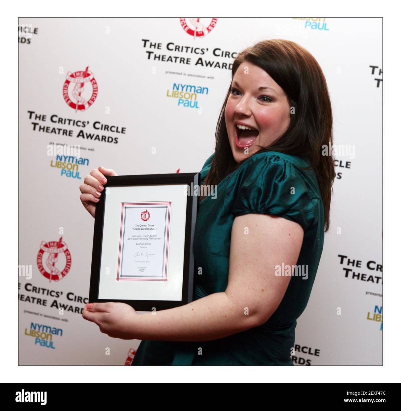 The Critics Circle Award 2007 winners pose after recieving their awards ...
