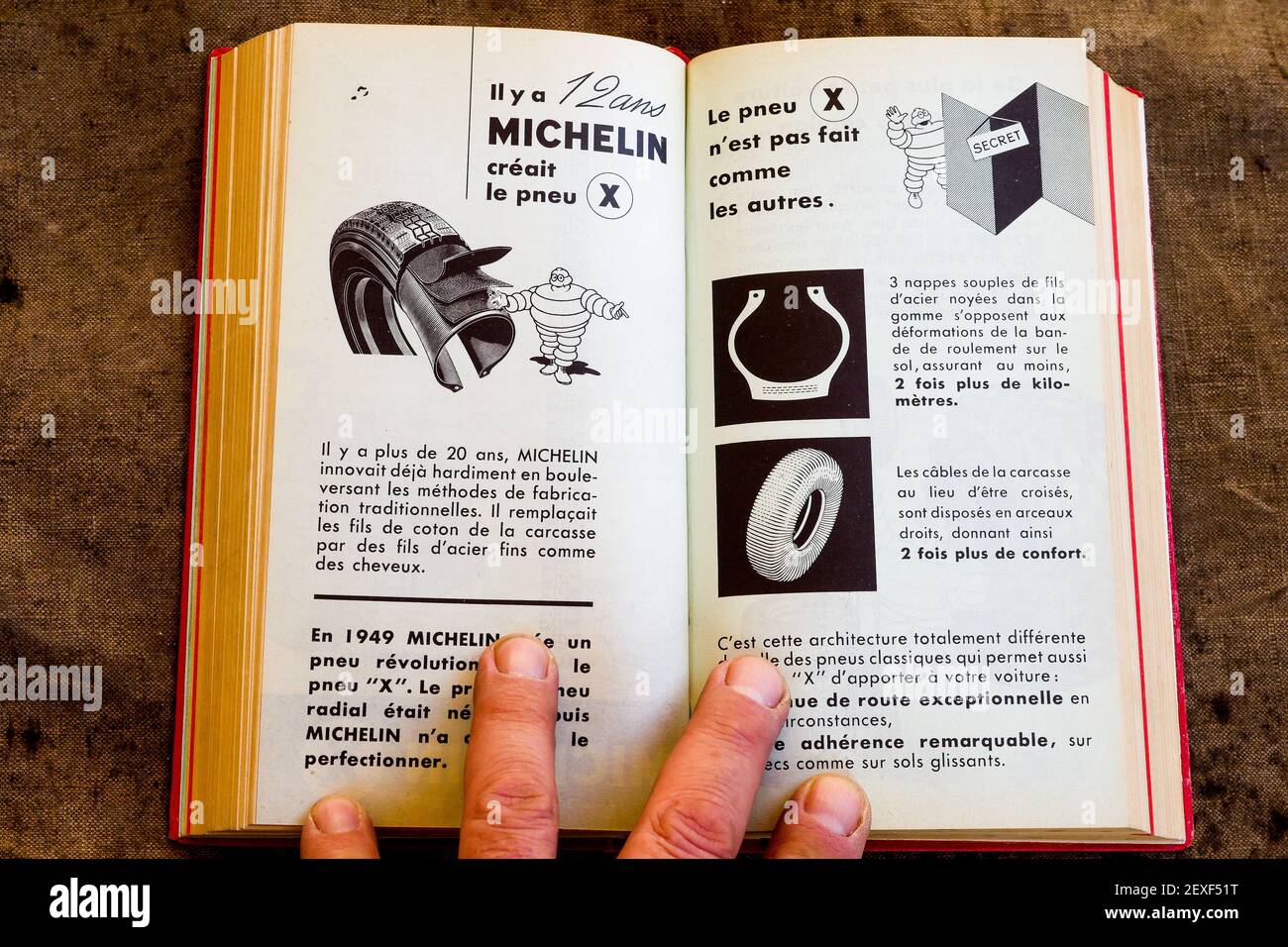 Vintage Michelin red Guide, France Stock Photo - Alamy