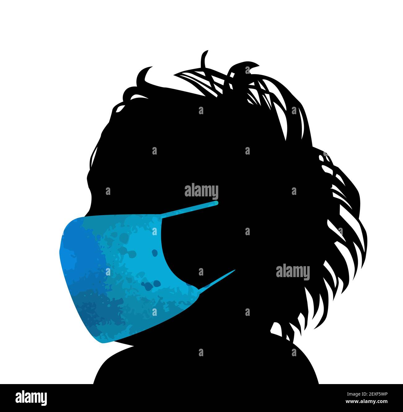 a boy wearing a medical mask. Vector illustration Stock Vector Image ...