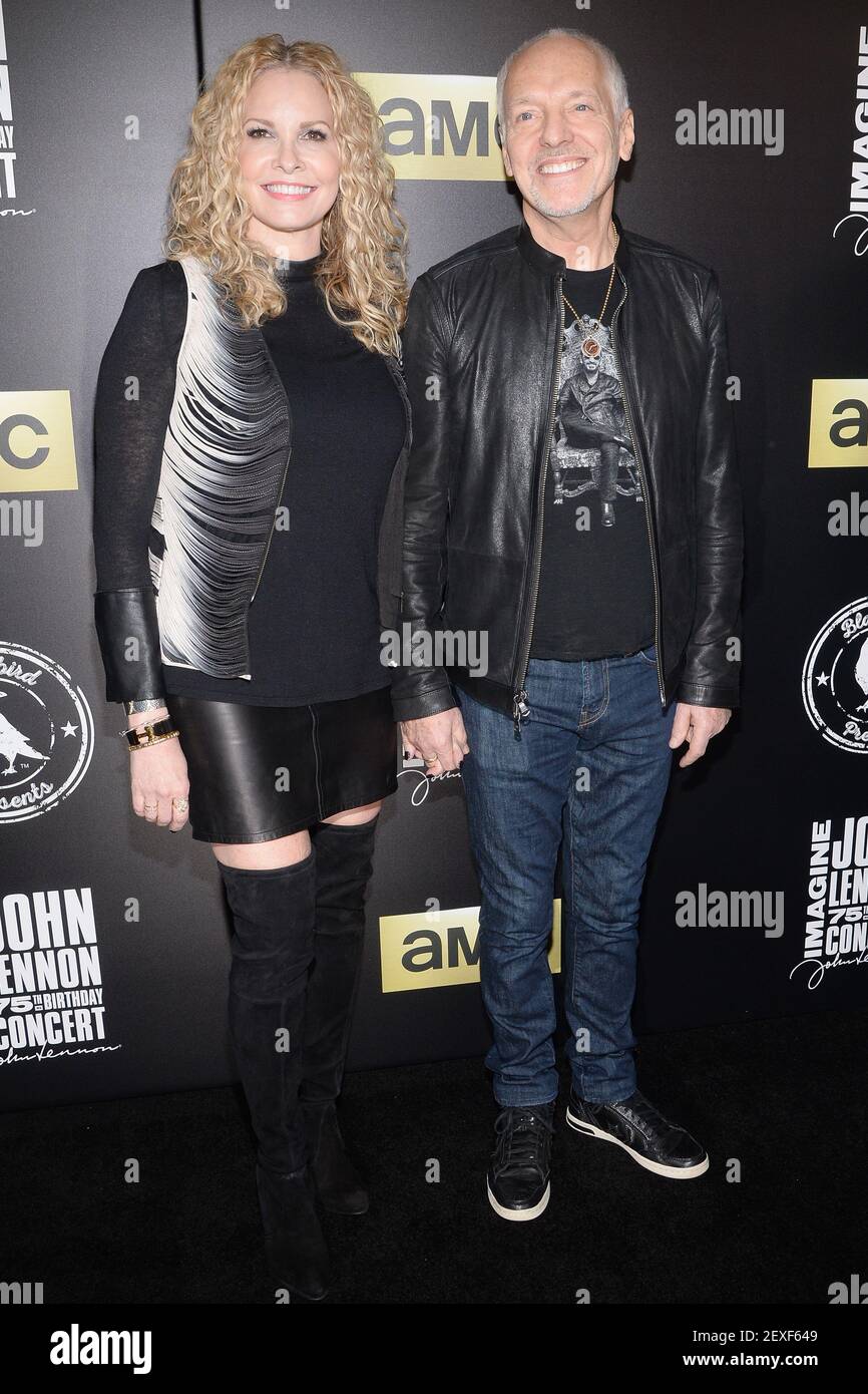 (L-R) Christina Elfers and recording artist Peter Frampton attend the ...