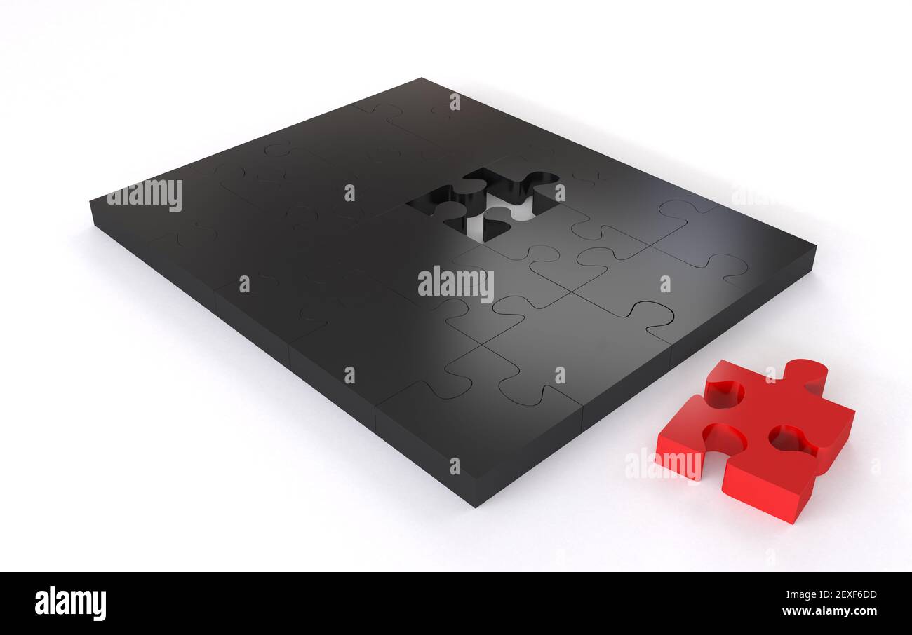 Final Puzzle Piece Stock Photo - Alamy