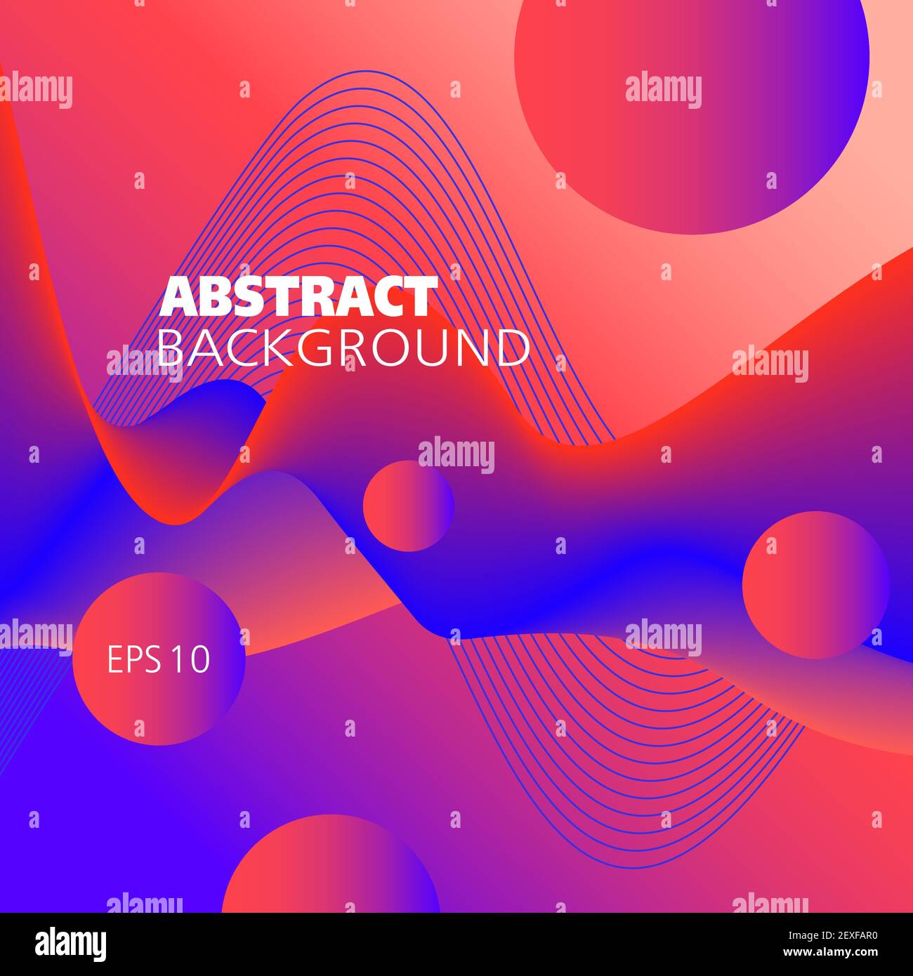 Liquid pattern, vector background. Bright red, blue fluid. Abstract ...