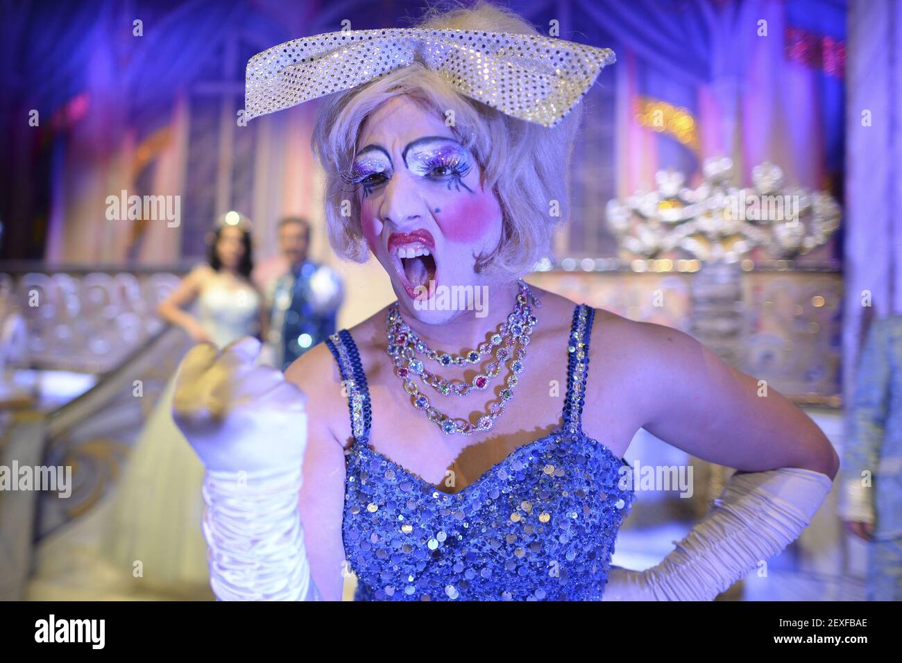 Rob Murphy as the hilarious Buffy, of the Cheerios Panto Beauty And the ...