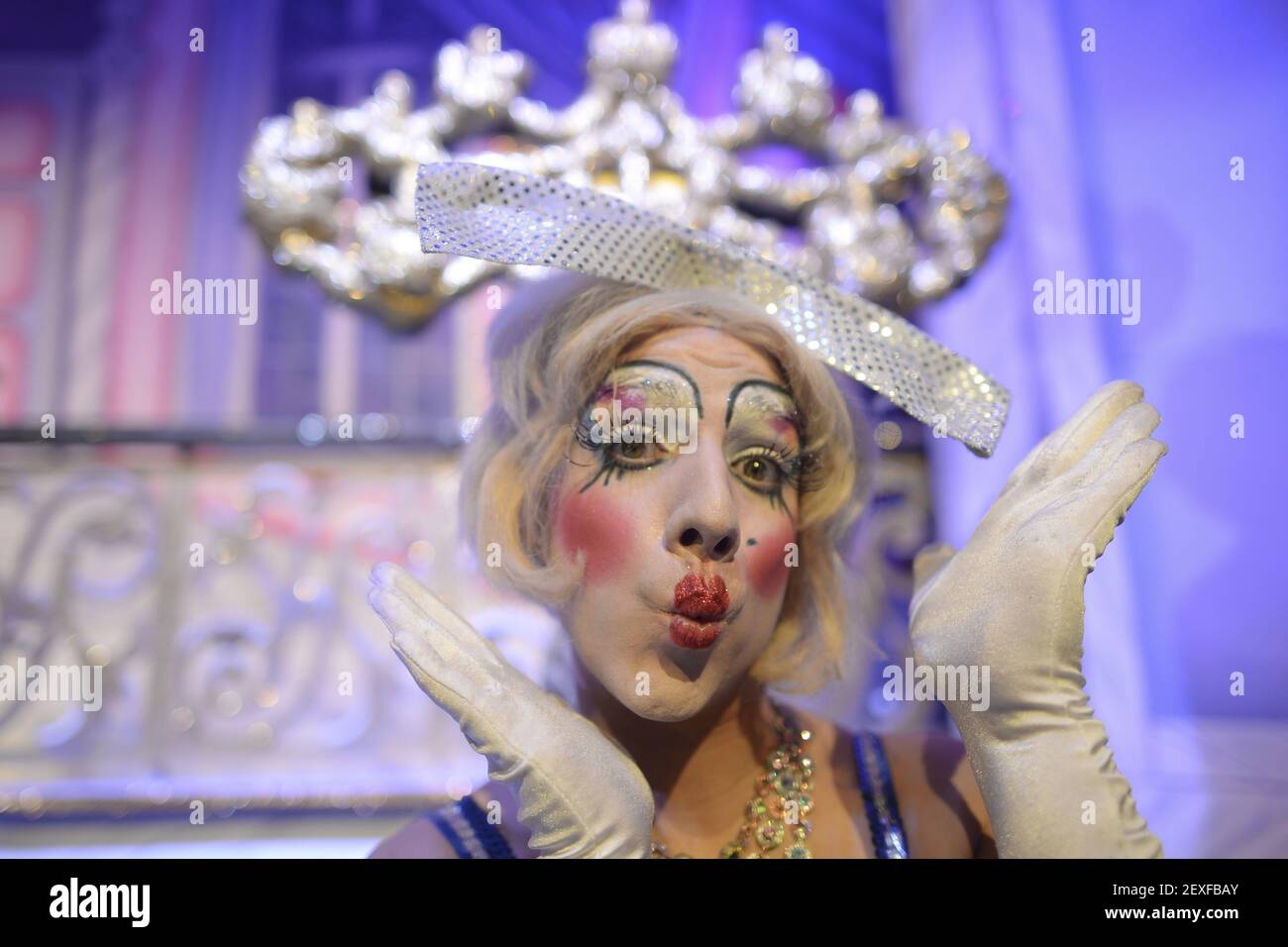 Rob Murphy as the hilarious Buffy, of the Cheerios Panto Beauty And the ...