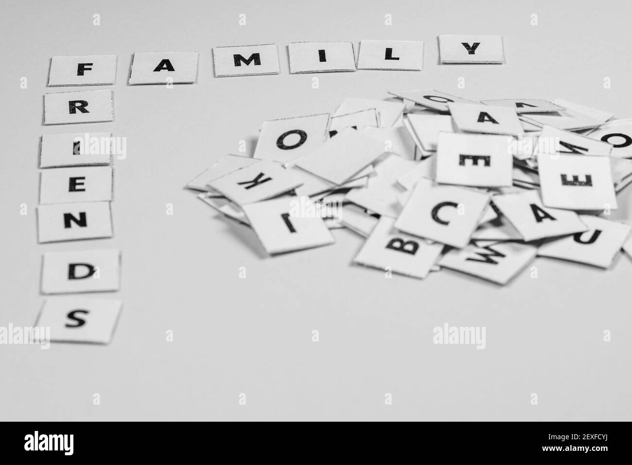 Family playing game of life Black and White Stock Photos & Images - Alamy