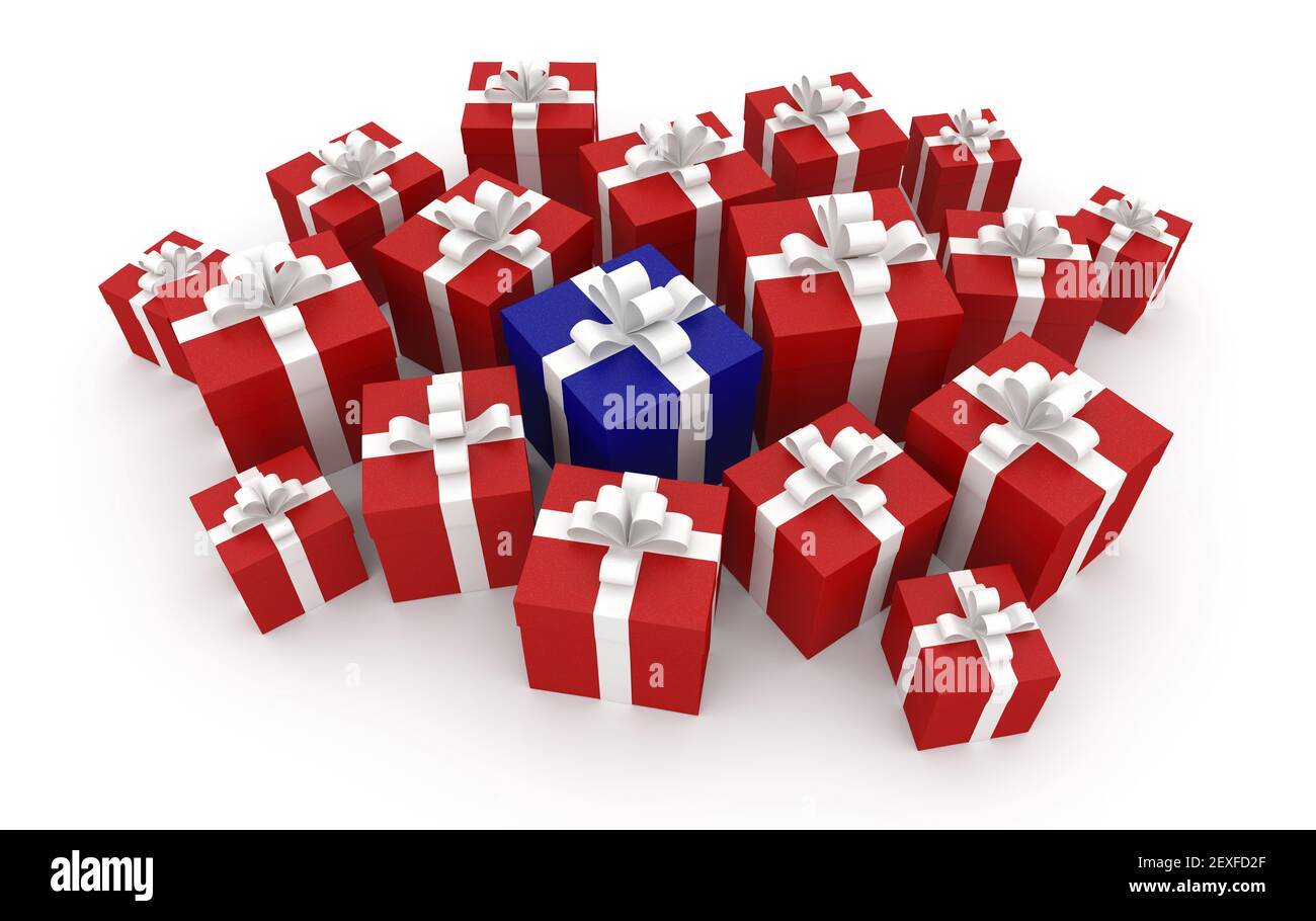 Boxes gift on christmas Cut Out Stock Images & Pictures - Alamy