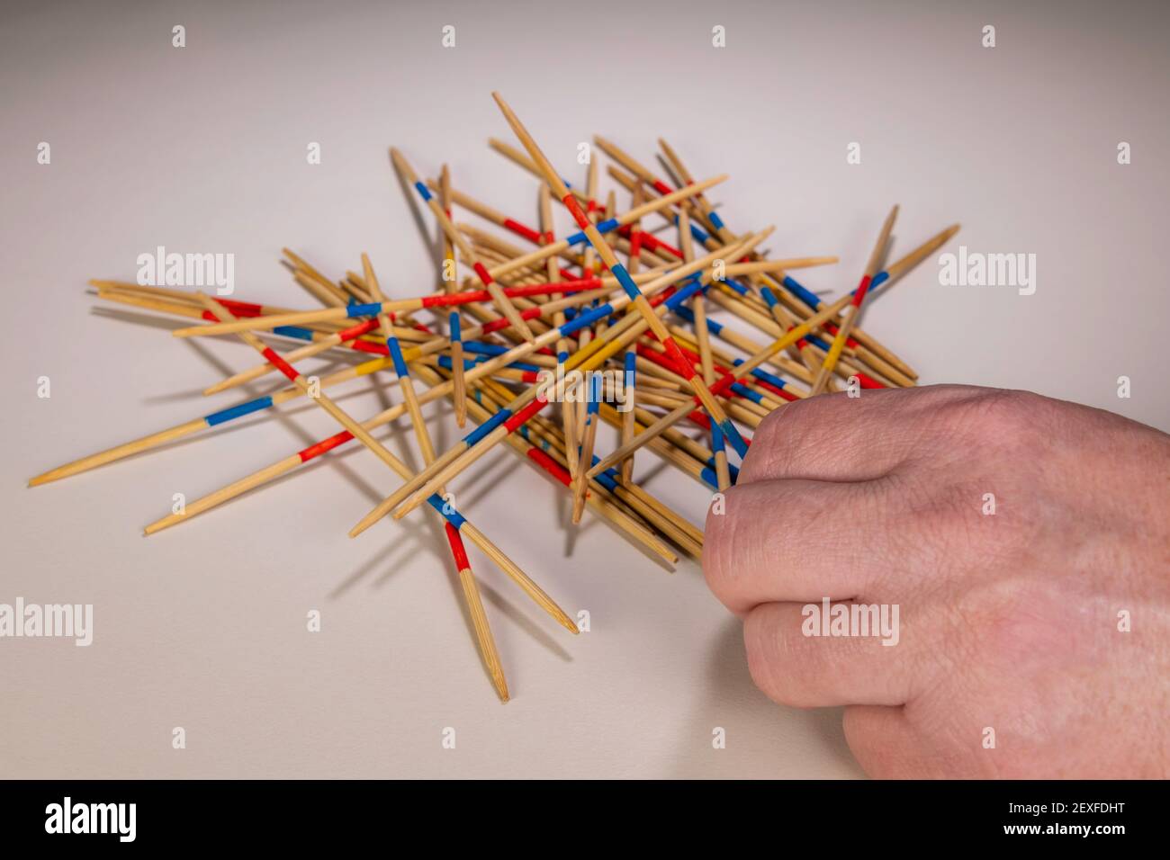 Playing Mikado Is Fun For The Entire Family Stock Photo - Alamy