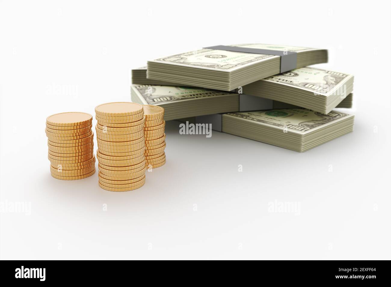 Dollars stack hi-res stock photography and images - Alamy