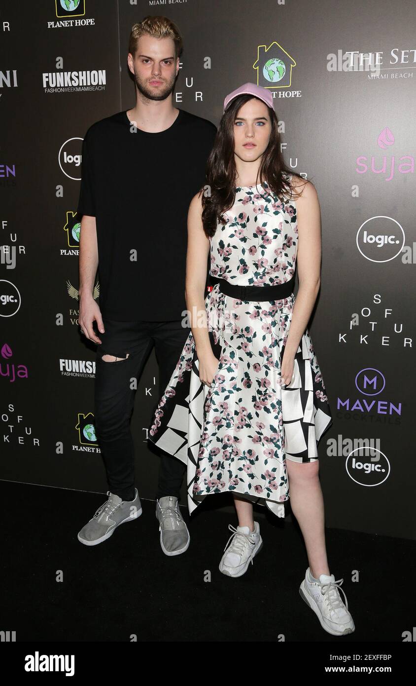 MIAMI BEACH, FLORIDA. NOVEMBER 6: Tucker Halper and Sophie Hawley-Weld ...