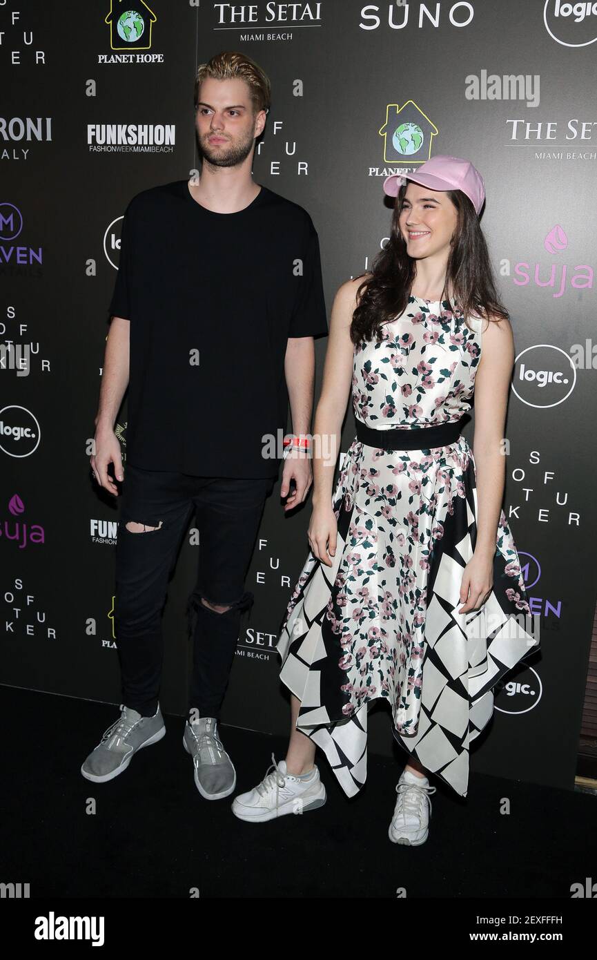 MIAMI BEACH, FLORIDA. NOVEMBER 6: Tucker Halper and Sophie Hawley-Weld ...