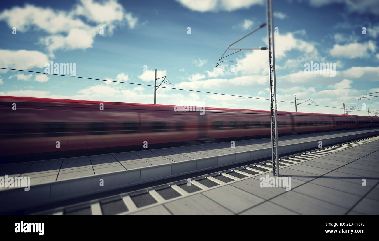 Train high speed in railroad hi-res stock photography and images - Alamy