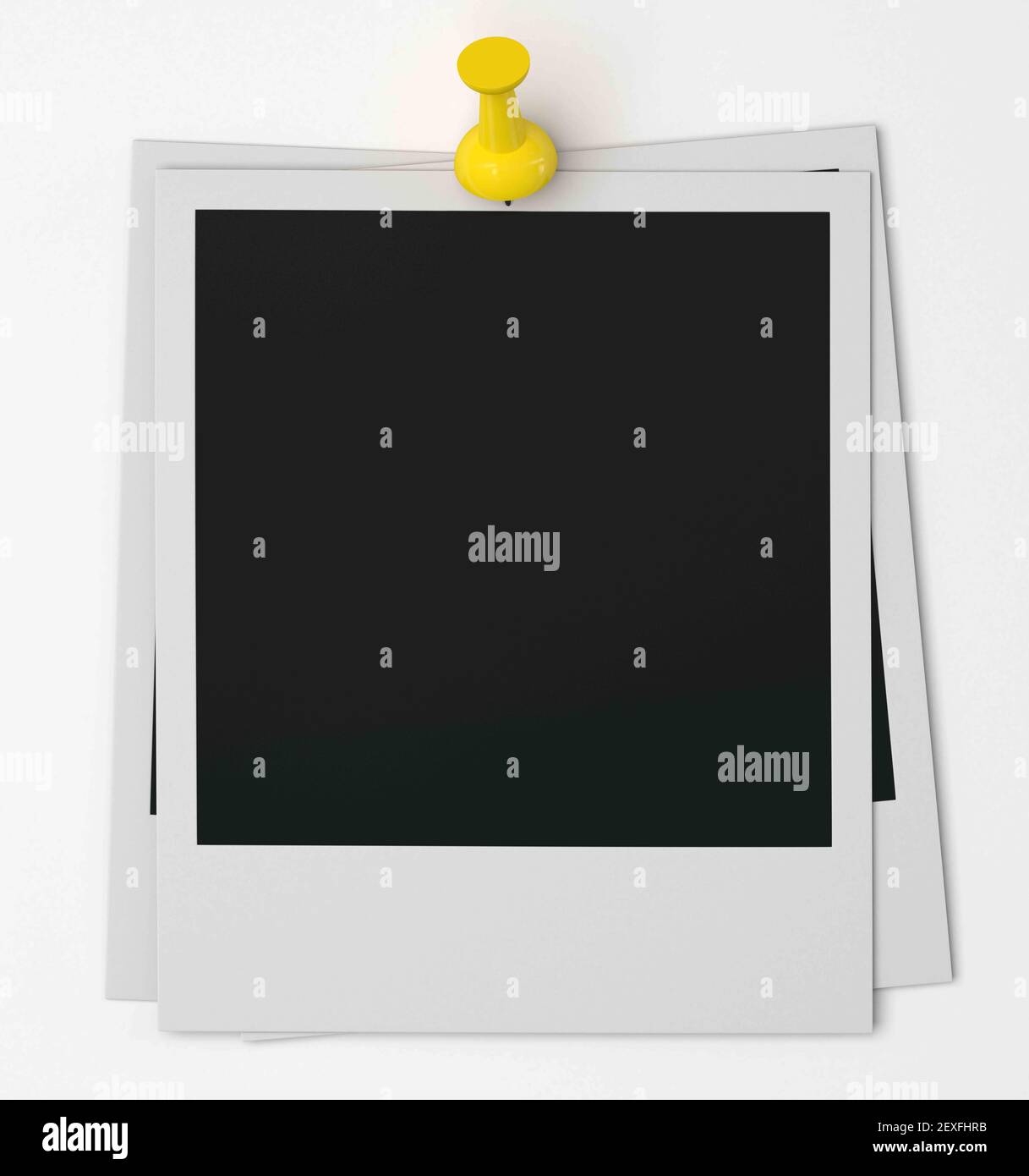 Isolated Photo Frames With Push Pin Stock Photo - Alamy