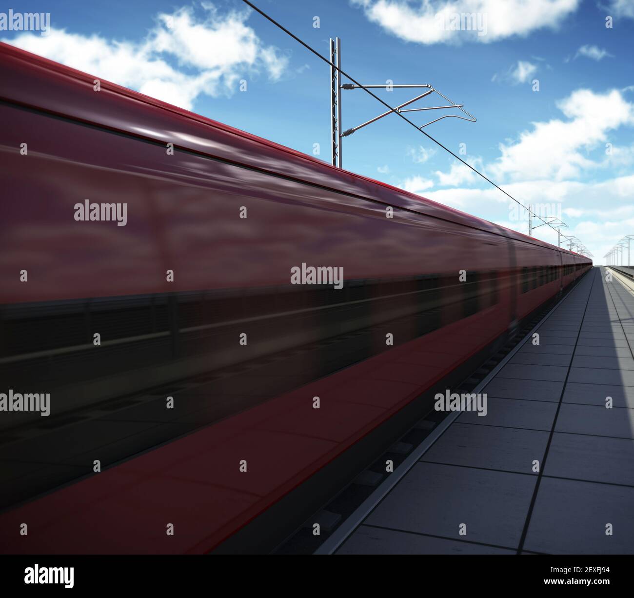 High Speed Train in the Station Stock Photo - Alamy