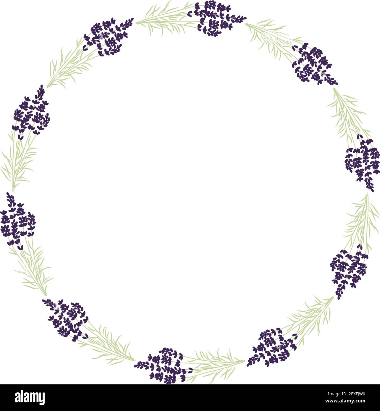 lavender flower frame, vector Stock Vector Image & Art - Alamy
