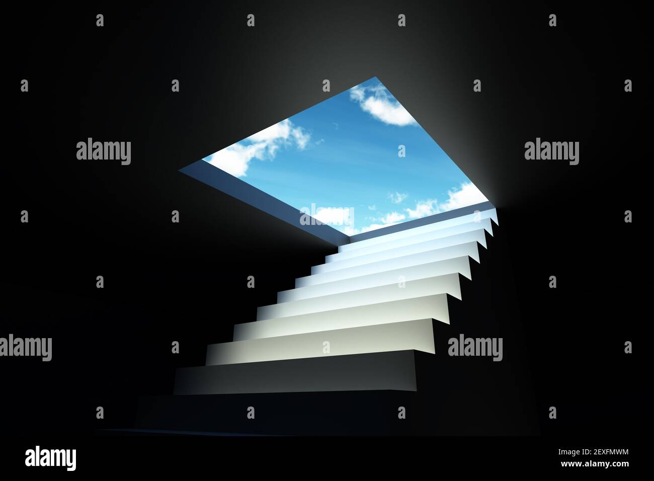Stair steps into the future Stock Photo - Alamy